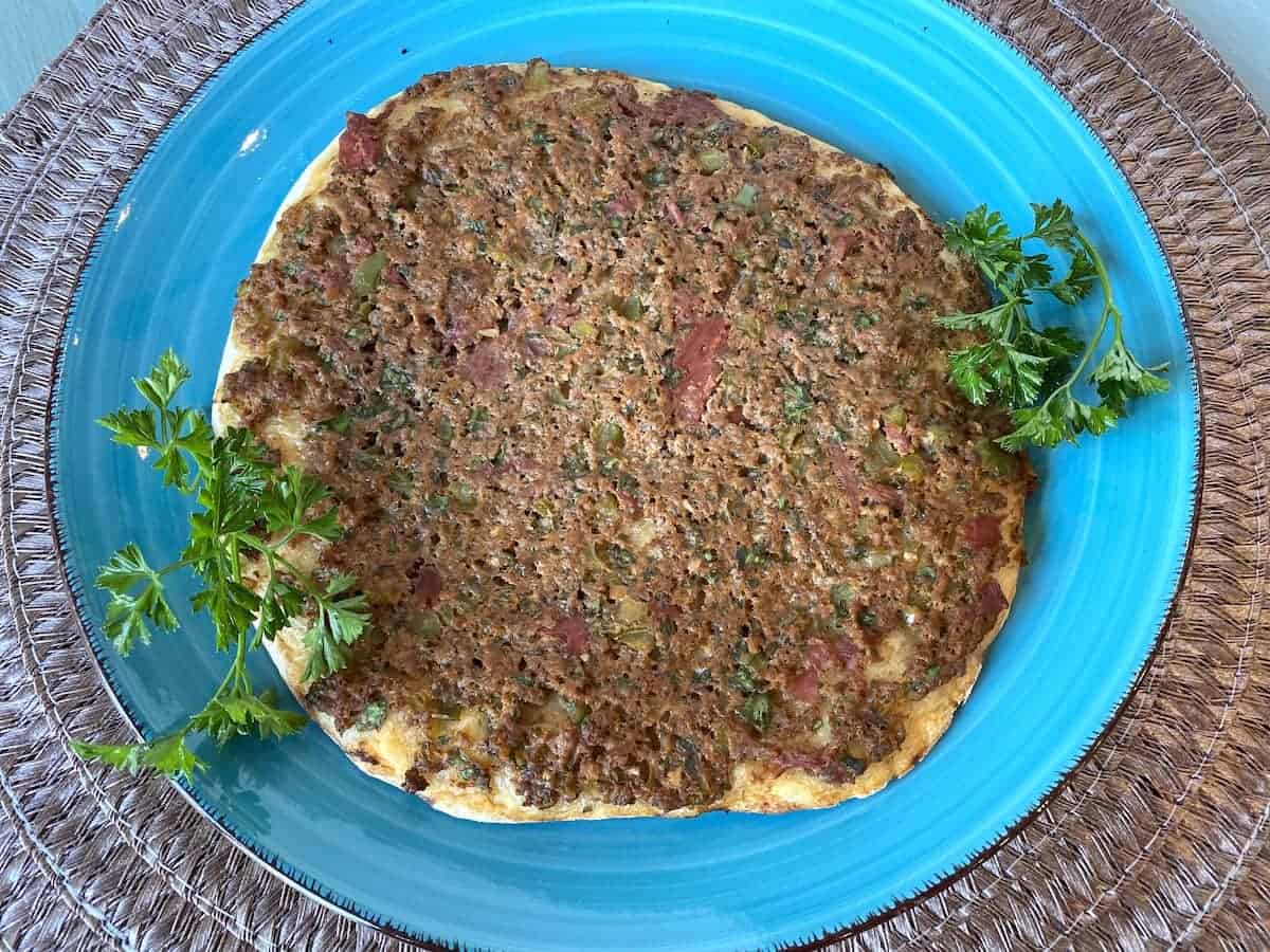 Lahmajoun (Armenian Pizza) | The Stuffed Grape Leaf