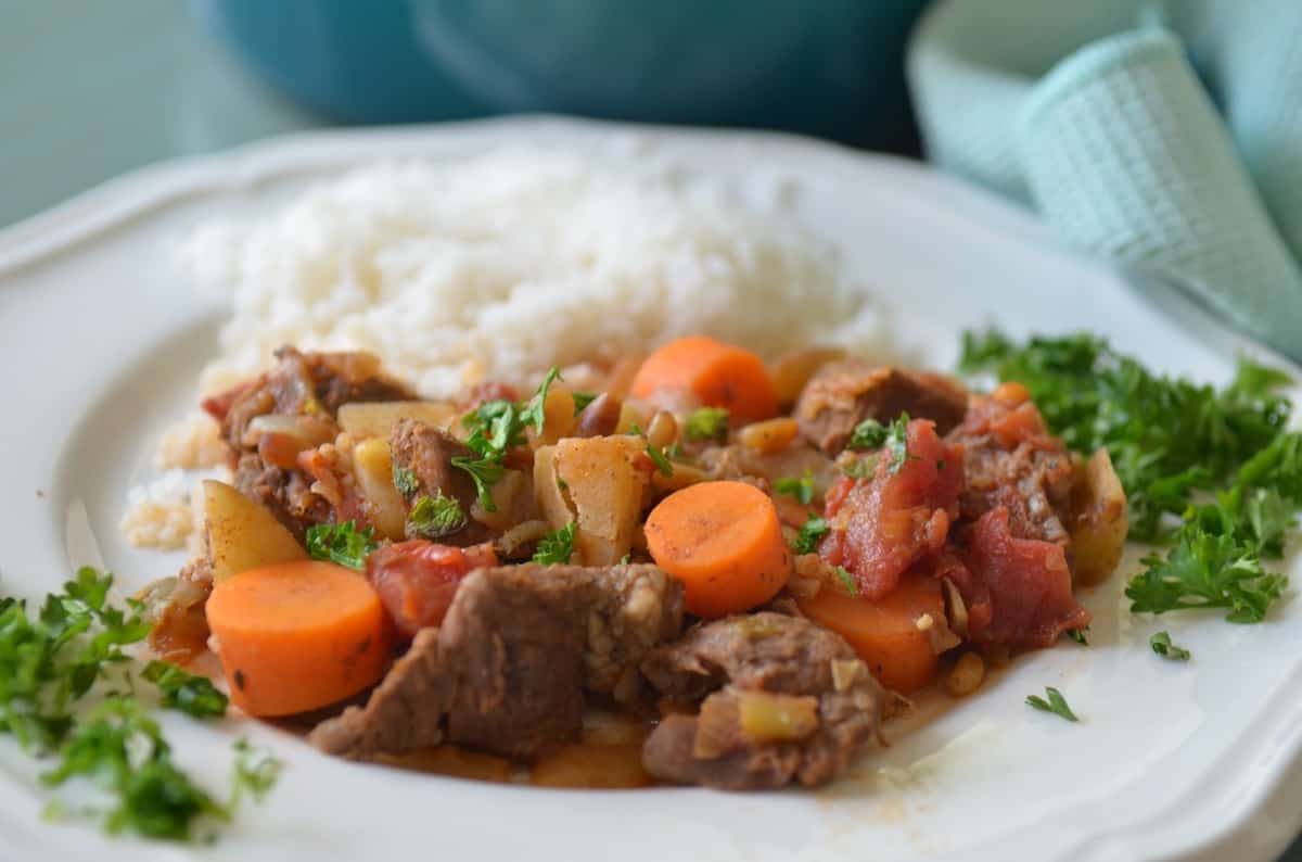 Middle eastern Lamb Stew | The Stuffed Grape Leaf