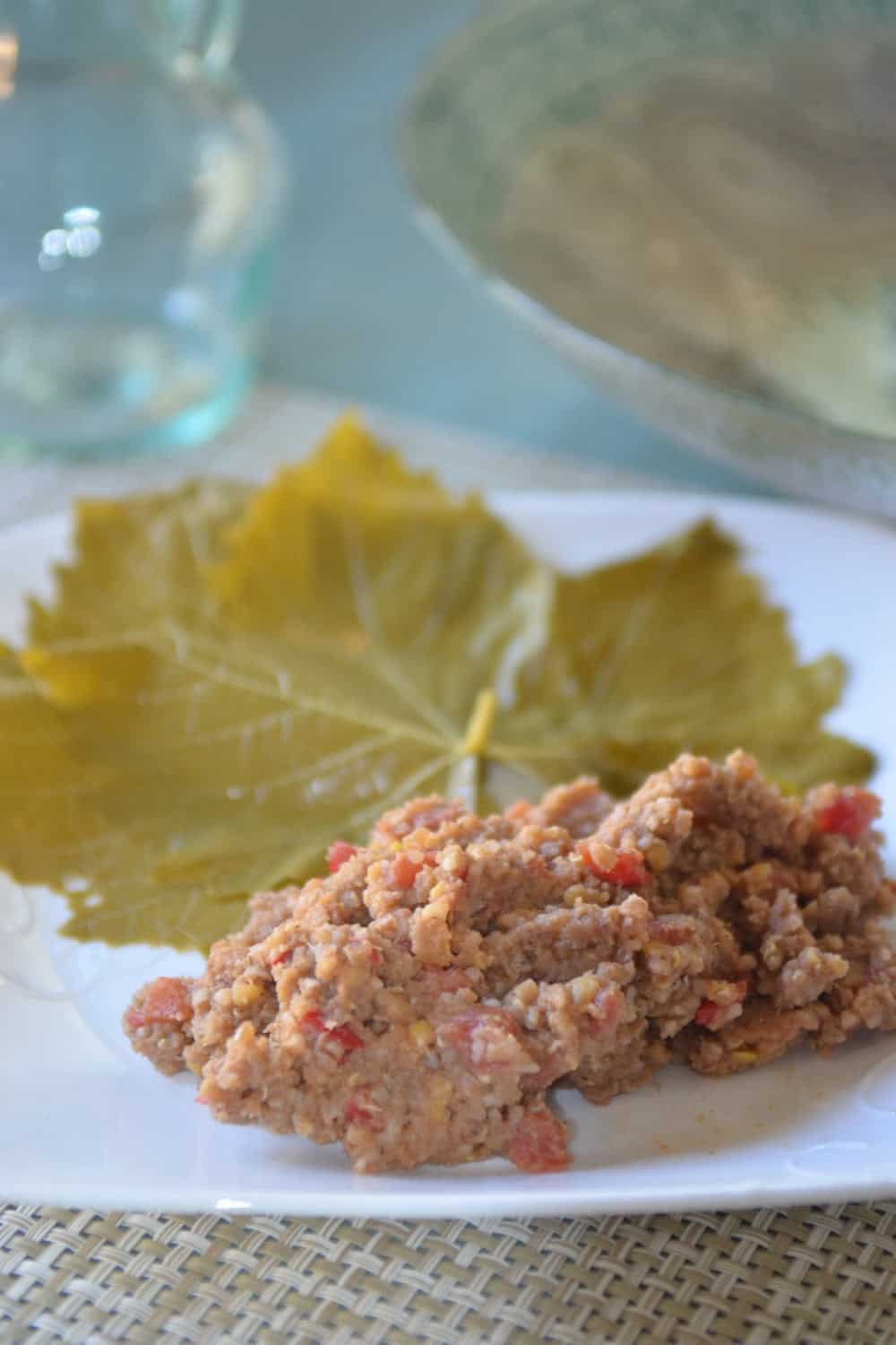 Vegetarian Chi Kofte | The Stuffed Grape Leaf